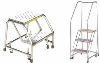SS Tilt/Roll-Spring Loaded Casters,Perf Tread
