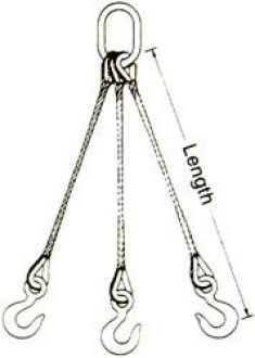 3' Wire Rope Bridle Sling