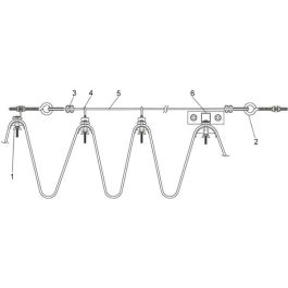 Slide Wire Kit, 30' Travel for Flat Cable