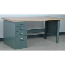 Pedestal Workbench with 1-3/4" Maple Top
