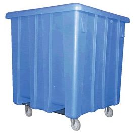 800 LB Cap Cadet Blue Bulk Container W/Casters
