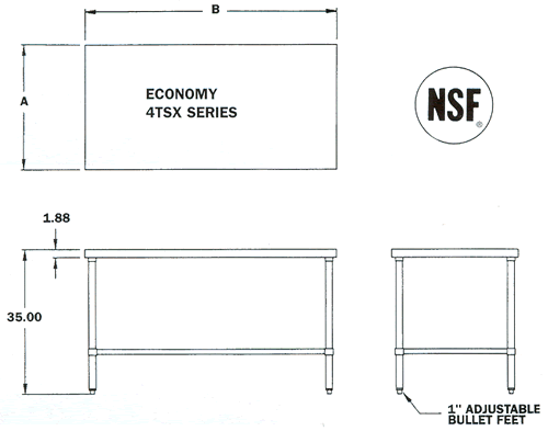 Benches, Work Tables, Stainless Steel Benches, Stainless Steel Work Tables